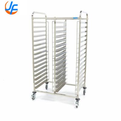 China Aluminum 10 Sheet Bakery Cooling Trolley Mobile Rack 60x40cm with Wheels for sale