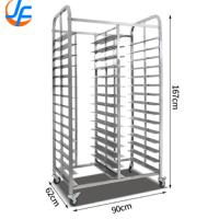 China Aluminum 10 Sheet Bakery Cooling Trolley Mobile Rack 60x40cm with Wheels for sale