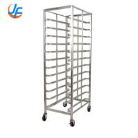 China Aluminum 10 Sheet Bakery Cooling Trolley Mobile Rack 60x40cm with Wheels for sale