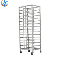 China 16 Storage Stainless Steel Baking Tray Rack Trolley 18 GN 1/1 Capacity Commercial Bakery for sale
