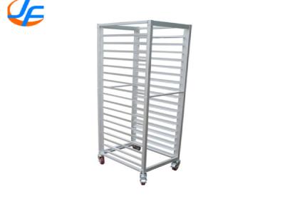 China Stainless Steel Baking Tray Trolley 16 Pans 610x468x1700mm Food Catering Rack for sale