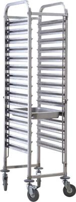 China Stainless Steel Baking Tray Trolley 610x750x1800mm GN Pan Rack for Commercial Bakery for sale
