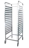 China Stainless Steel Baking Tray Trolley 610x750x1800mm GN Pan Rack for Commercial Bakery for sale