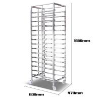 China Stainless Steel 201 Baking Tray Cart Trolley 740x550mm 6-16 Layers for Bakery for sale