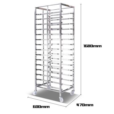 China Stainless Steel 201 Baking Tray Cart Trolley 740x550mm 6-16 Layers for Bakery for sale