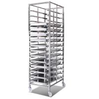 China Stainless Steel 201 Baking Tray Cart Trolley 740x550mm 6-16 Layers for Bakery for sale