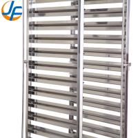 China Stainless Steel 32 Trays Baking Trolley Rack 1750mm Height Commercial Baking Tray Trolley for sale