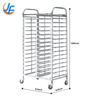 China Nesting Stainless Steel Baking Trolley Rack 15 Tiers 380x550mm for Industrial Bakeries for sale