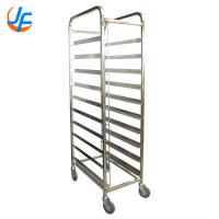 China Nesting Stainless Steel Baking Trolley Rack 15 Tiers 380x550mm for Industrial Bakeries for sale