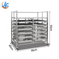 China Nesting Stainless Steel Baking Trolley Rack 15 Tiers 380x550mm for Industrial Bakeries for sale