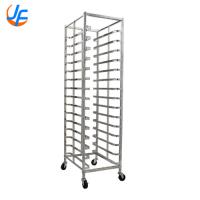 China Stainless Steel Bread Baking Rack 11 Layers 1750mm Height Rotary Oven Rack Knock Down Design for sale
