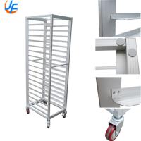 China 304 Stainless Steel 32 Trays Baking Tray Trolley Double Oven Rack Bread Trolley for Bakery for sale