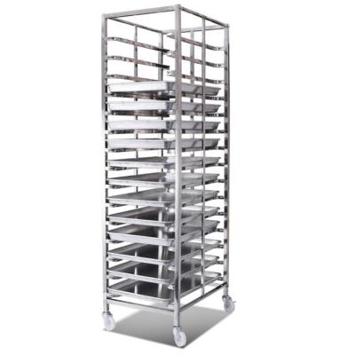 China Stainless Steel Baking Trolley Double Oven Rack 32 Layers 670x820x1700mm for Wholesale Bakeries for sale