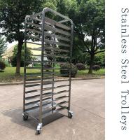 China Stainless Steel 16 Inch 18 Inch Flatpack Rack Trolley 32 Layers Baking Tray Rack for sale