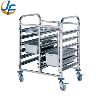 China Removable Stainless Steel 4 Wheel Trolley Custom Size Bakery Cart OEM for sale