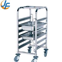 China Customized Food Grade Stainless Steel Trolley 4 Wheel Bakery Trolley ISO9001 for sale