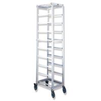 China Stainless Steel Food Service Transport Trolley 4 Wheel Custom Size Bakery Cart for sale