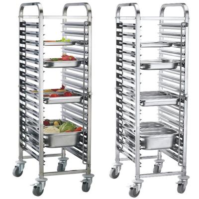 China Food Grade Stainless Steel 32 Trays Gastronorm Trolley for Bakery and Kitchen Use for sale
