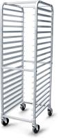 China Commercial 20 Tier Aluminum Sheet Pan Rack 18x15.5x30 Inch Heavy Duty Bakery Trolley for sale