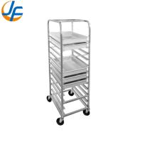 China Stainless Steel Flatpack Baking Tray Trolley Bun Pan Rack NSF Certified 18 Gauge for sale