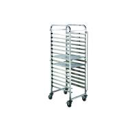 China Stainless Steel Gastronorm Rack Trolley 600x400mm Customizable Bakery Transport Cart for sale