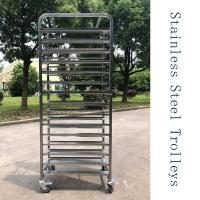 China NSF Stainless Steel Nesting Oven Rack Baking Tray Trolley 18 Tiers 603x471x1695mm for sale