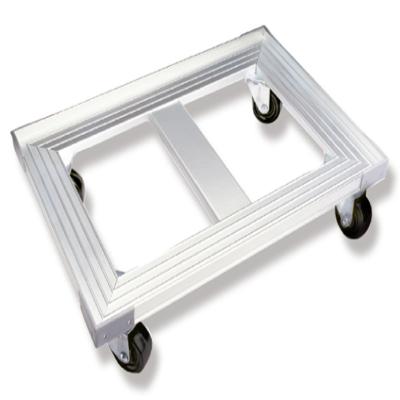 China Aluminum Bread Pan Dollies for Transportation 4 Wheel Bakery Trolley Custom Size for sale