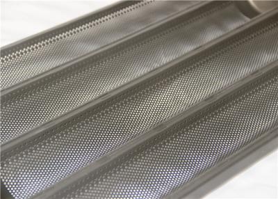 China 565x395x29mm 1.2mm PTFE French Baguette Baking Tray 4 Rows Non-Stick Aluminum Steel for sale