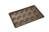 China PFA Nonstick 15-Cavity Hamburger Bun Baking Pan 600x400x40mm Aluminum Steel for sale