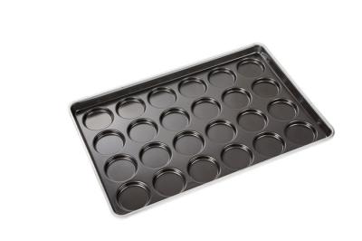 China 15 Flat 3.5 Inch Hamburger Bun Molds 600x400mm Aluminized Steel Non-Stick PTFE for sale