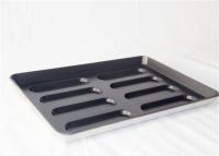 China Black Non Stick 8 Links Hot Dog Bun Baking Pan 530x380x40mm 0.8mm Al Steel for sale