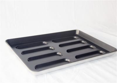 China Black Non Stick 8 Links Hot Dog Bun Baking Pan 530x380x40mm 0.8mm Al Steel for sale