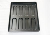 China Aluminized Steel 8 Cavity Hot Dog Bun Pan 530x380x40mm Non-Stick Commercial Baking Tray for sale