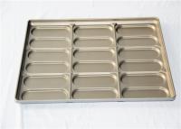 China 18 Cavity PTFE Hot Dog Bun Baking Pan 654x535x38mm Nonstick Al Steel for sale