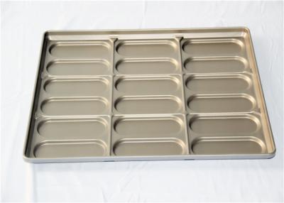 China 18 Cavity PTFE Hot Dog Bun Baking Pan 654x535x38mm Nonstick Al Steel for sale