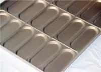 China PTFE Golden Hot Dog Bun Baking Pan 654x535x38mm 18 Links Aluminized Steel for sale