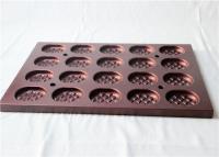 China Wine Red PTFE Cupcake Mould Tray 594x394x25mm 0.8mm Thickness Non-Stick Baking Pan for sale