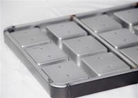 China 18 Cavity Wine Red Non Stick Square Cupcake Pan for sale