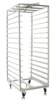 China 15 Shelves Double Row Stainless Steel Trolley 660x810x1780mm with 100mm Casters for sale