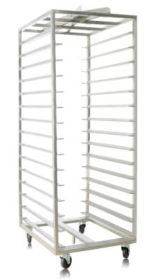 China 15 Shelves Double Row Stainless Steel Trolley 660x810x1780mm with 100mm Casters for sale