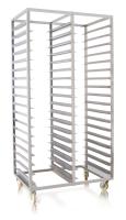 China Stainless Steel Double Row Trolley 900x620x1780mm 18 Shelves GN 1/1 for sale