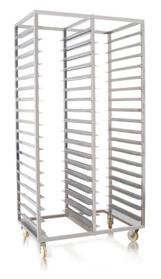 China Stainless Steel Double Row Trolley 900x620x1780mm 18 Shelves GN 1/1 for sale