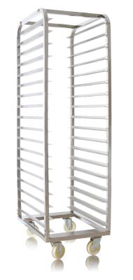 China 18 Shelves Stainless Steel Trolley 460x610x1780mm Dustproof Commercial Kitchen Cart for sale