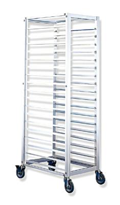 China Anodized Aluminum Trolley 18 Shelves 603x471x1695mm Commercial Bakery Rack for sale