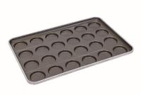 China PTFE Coated 24 Cavity Hamburger Bun Tray 600x400x35mm Industrial Baking Pan for sale