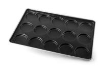 China 15 Links 0.8mm 600x400x40mm Hamburger Bun Baking Pan PTFE Non-Stick for sale