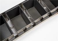 China 595x338x140mm 4 Straps Loaf Baking Tray 0.8mm Alusteel Non-Stick Bread Pan for sale