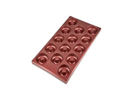 China Anti Heat 14 Cups 720x400mm 1.0mm Muffin Cake Pan Donuts Tray Non-Stick PTFE for sale