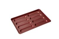 China 600x400x41mm Hot Dog Bun Baking Pan Aluminized Steel Cookie Sheet 0.8mm PTFE for sale