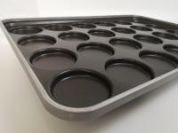 China Aluminum Hamburger Bun Baking Pan 24 Links 738x503mm Non-Stick PFA Coating for sale